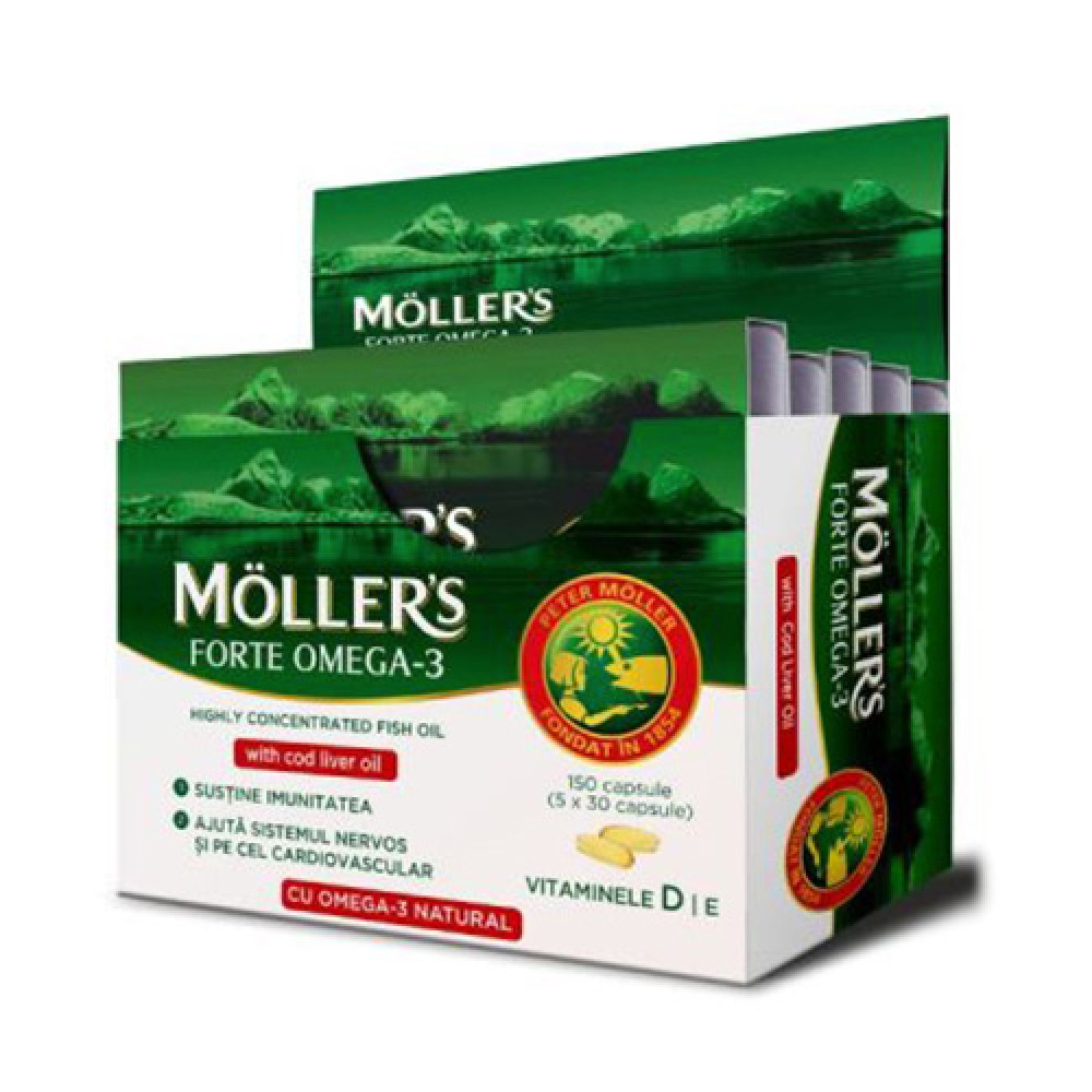Moller's Forte Omega-3 Μουρουνέλαιο, 150caps | GalenicPharmacy - Online ...