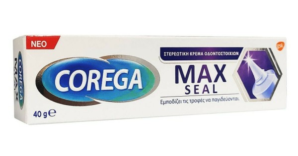 Corega Max Seal Στερεωτική Κρέμα Τεχνητής Οδοντοστοιχίας 40g ...